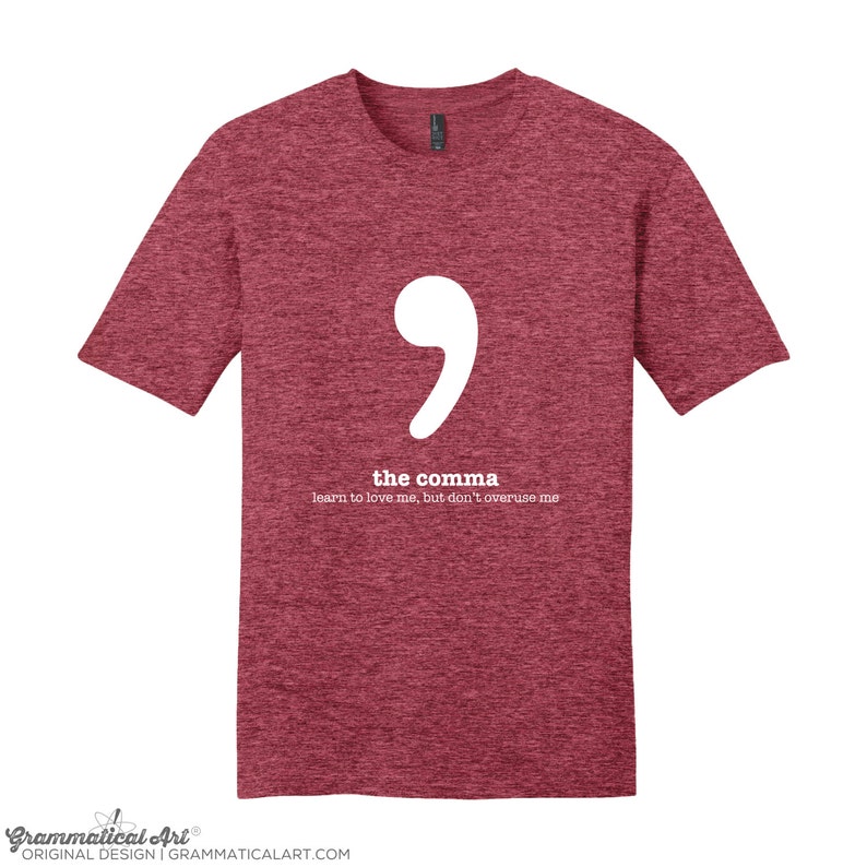 Comma Punctuation Shirt English Teacher Women's Grammar | Etsy