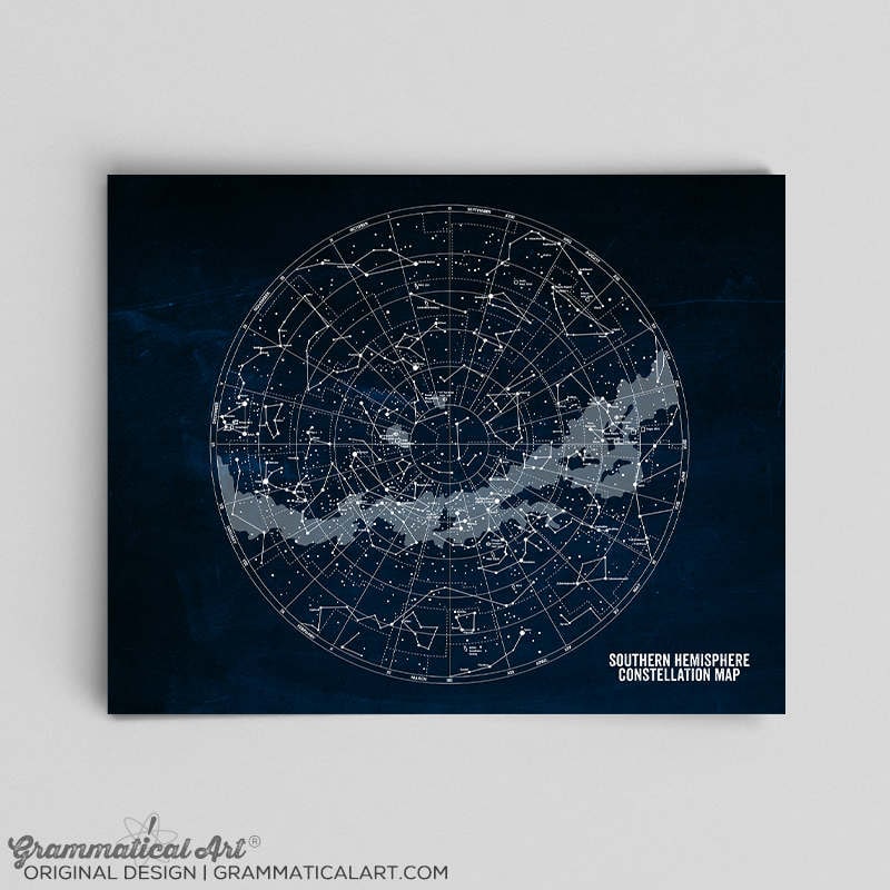 Stars Map Constellations Map Chalkboard Astronomy Poster Star Art ...