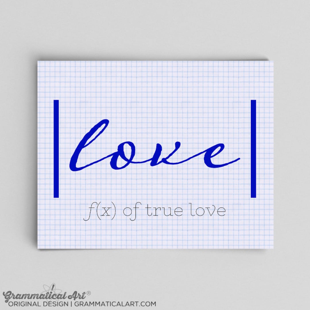 Nerdy Love Gifts Nerdy Anniversary Geekery Wedding Gifts Mathematics ...