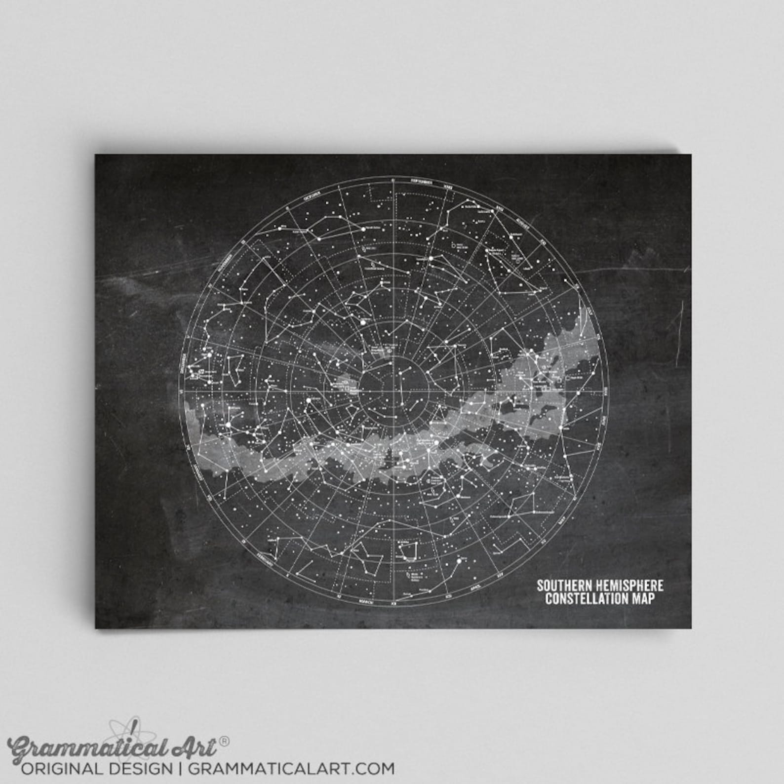 Constellation Print Constellation Map Stars Map Chalkboard - Etsy