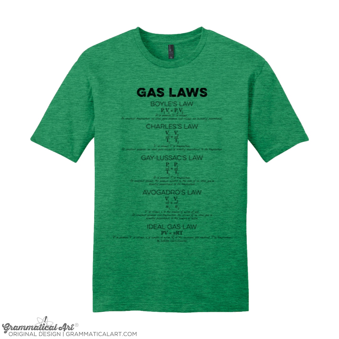 Science Shirt Science Tshirt Gas Laws Mens Shirts Nerdy Tshirt Teacher ...