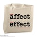 Large Totes Beach Bags Canvas Tote Bag Affect Vs Effect Tote Reusable ...
