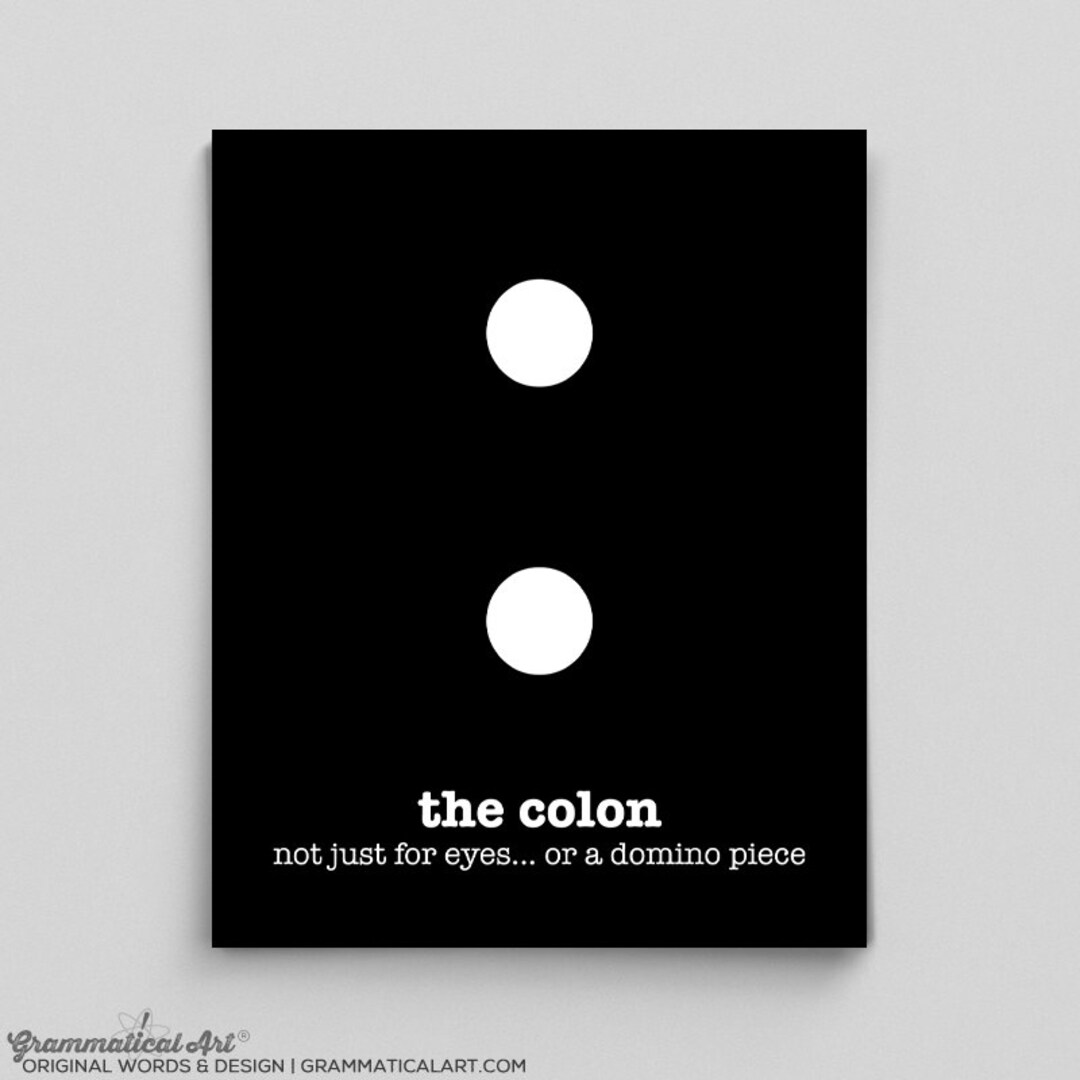Grammar Poster Grammar Colon English Teacher Gifts for Teachers Book ...