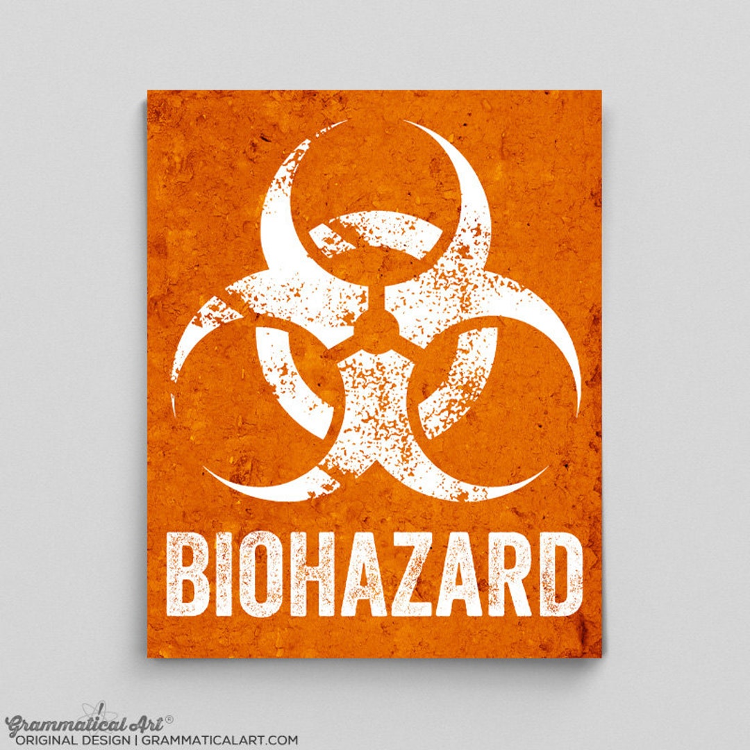 Zombie Posters for Boys Room Dorm Decor Biohazard Sign Office Decor ...