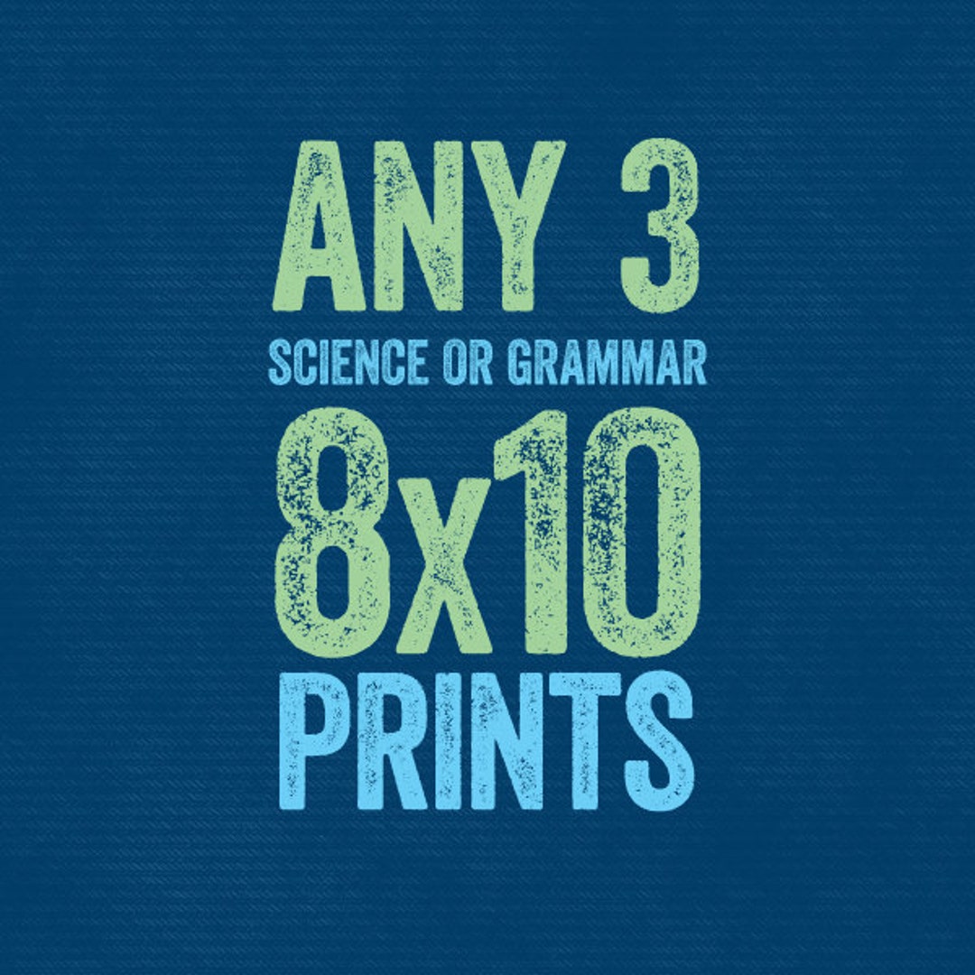 Grammatical Art Prints - SAVE ON 3 - Great for Teachers & Classrooms Home Decor Gift Teacher ...