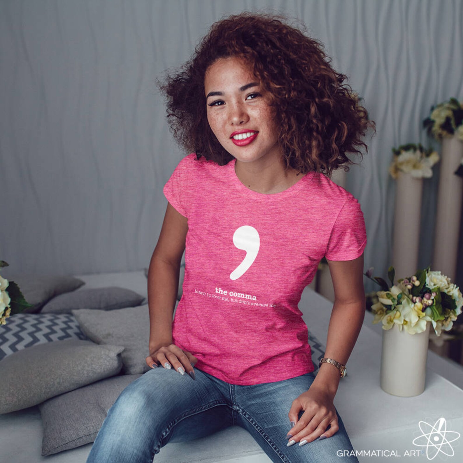 Comma Punctuation Shirt English Teacher Women's Grammar Shirt Gifts for ...