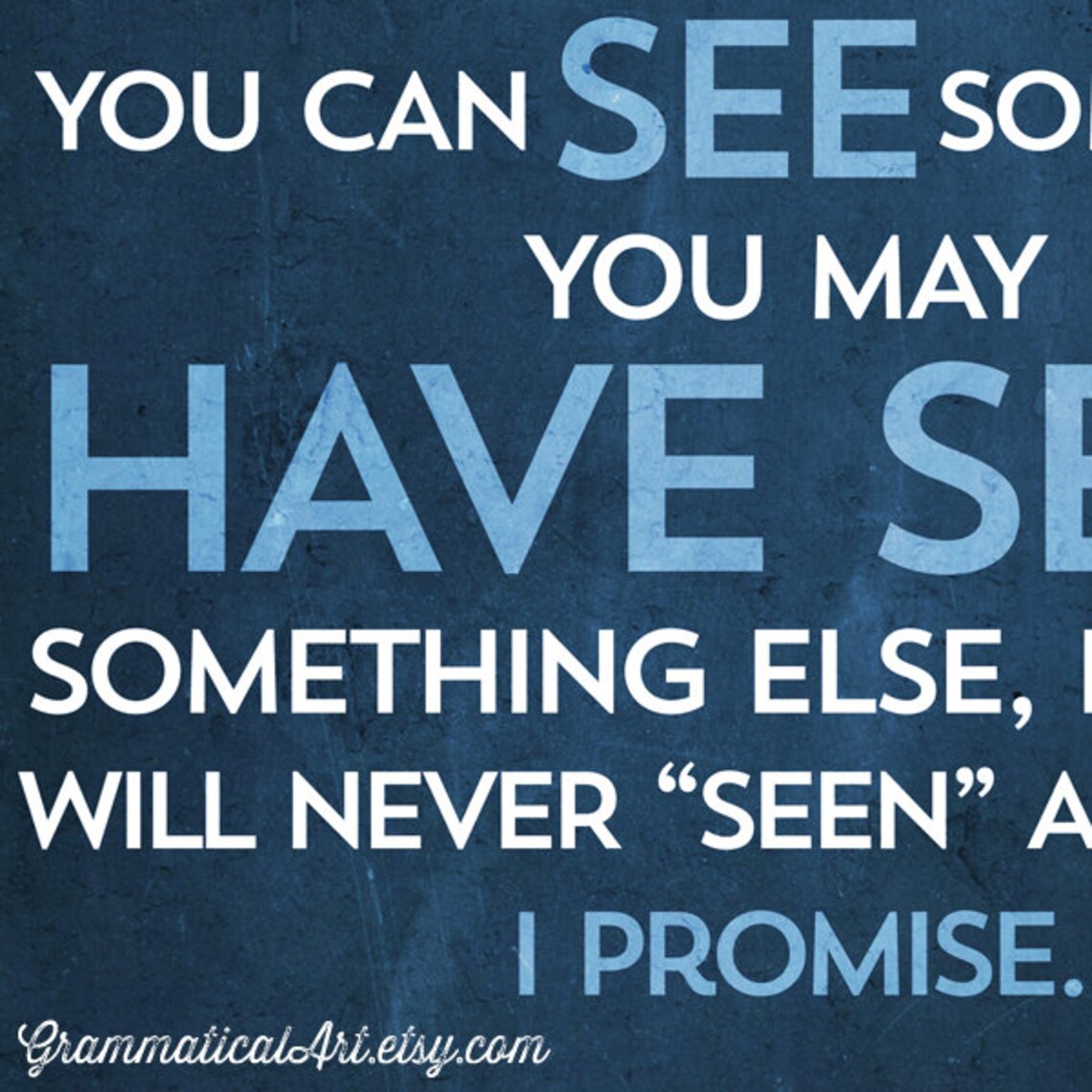 Seen vs See Grammar English Teacher Poster Grammar Gift for | Etsy