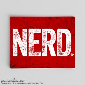 Nerd Gift Ideas Talk Nerdy to Me Nerd Art Typographic Print Nerd Poster ...
