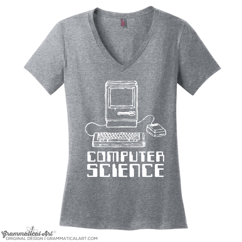 Computer Science V Neck Tee Womens Shirt Women in Science | Etsy