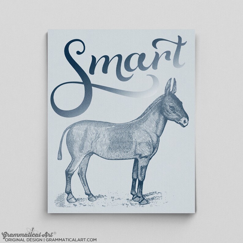 Smart Ass Poster Smart Ass Print Sarcastic Poster Sarcasm Etsy