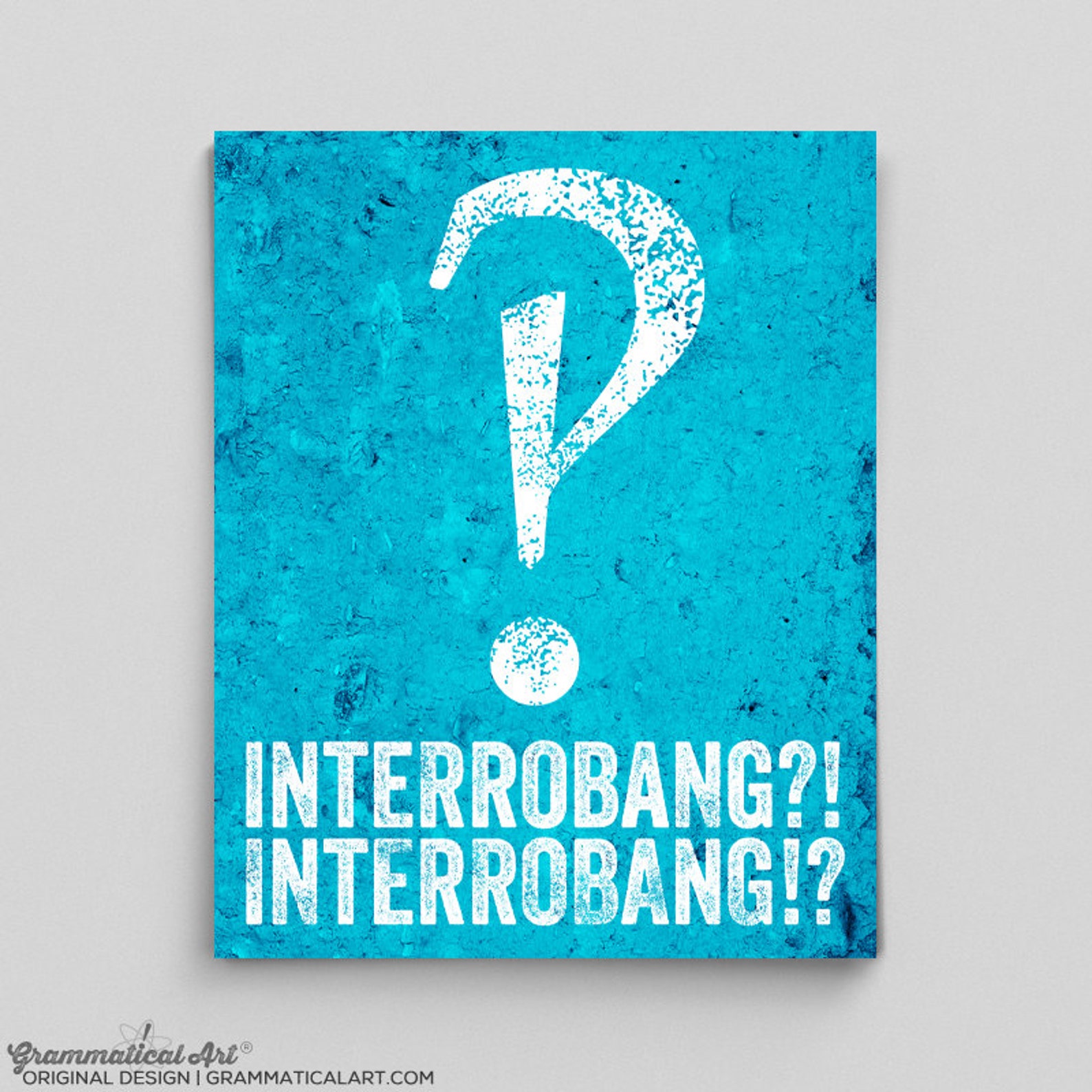 Interrobang Poster English Grammar Print Punctuation Gifts for Teachers ...