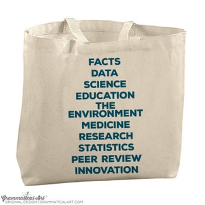 Science Tote Bag Science March Bag Scientists March Bag Reusable ...