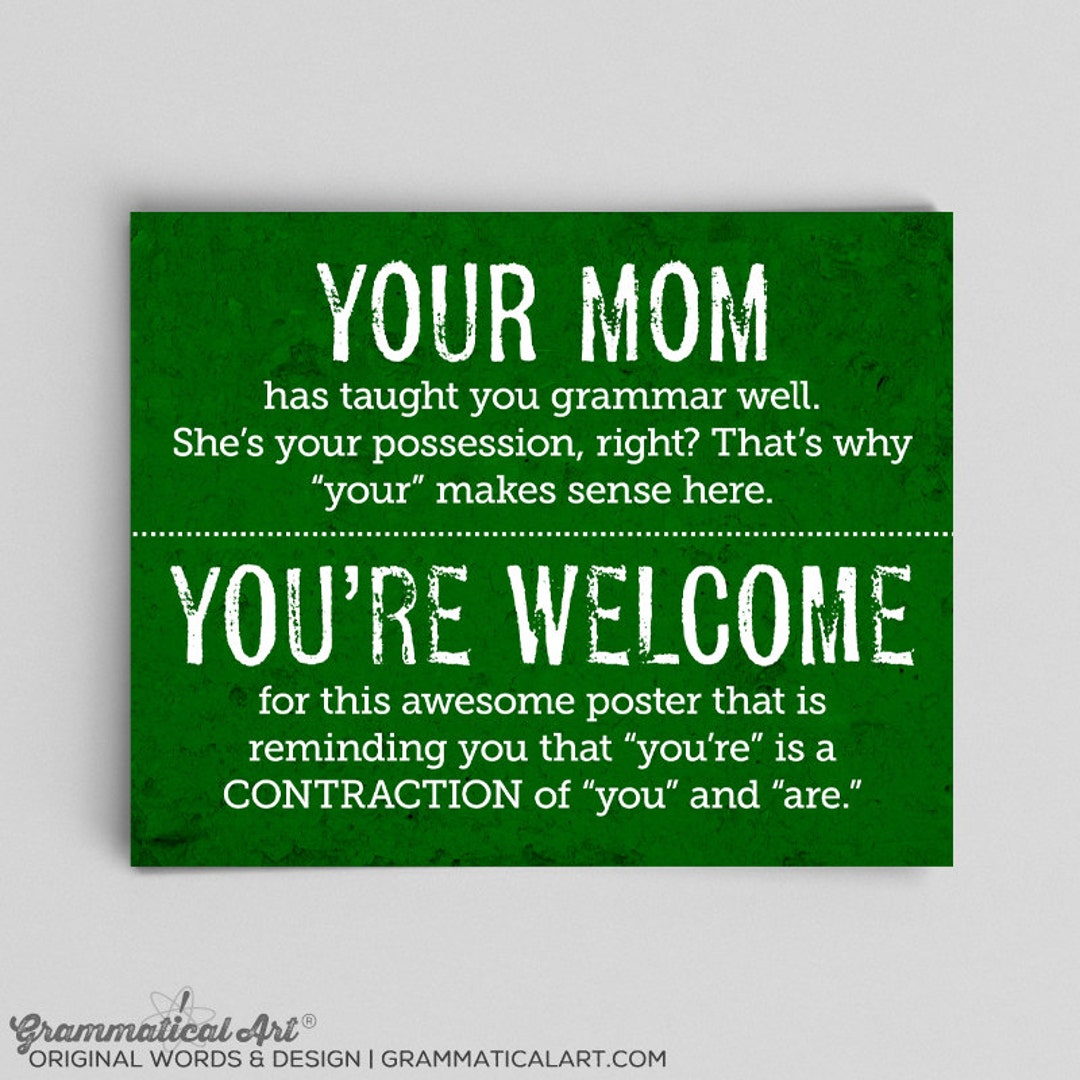 Printable Classroom Decor, Grammar Poster, Grammar Funny, Gifts for ...