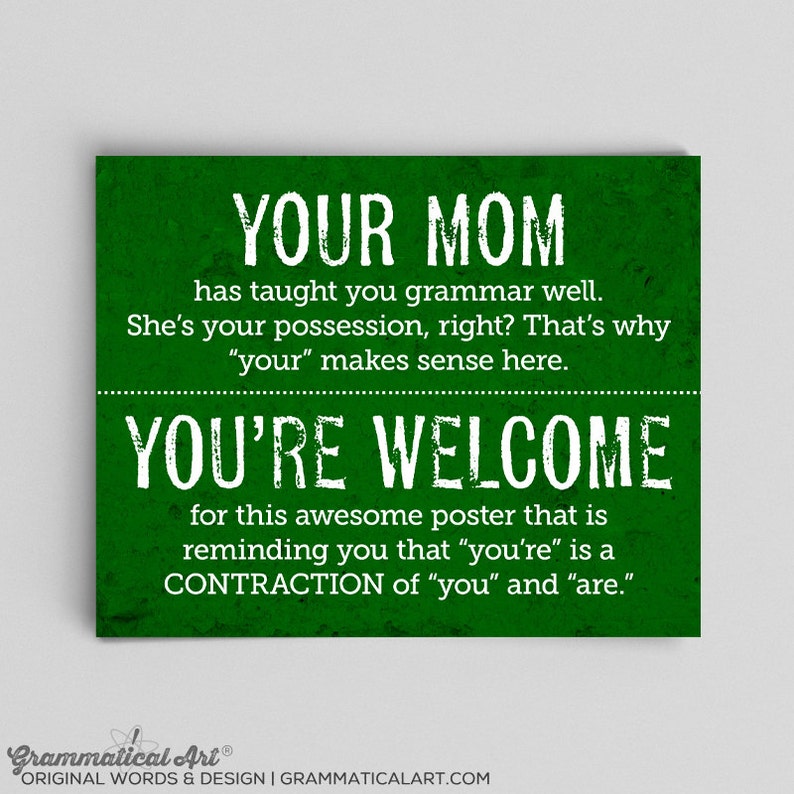 Printable Classroom Decor Grammar Poster Grammar Funny - Etsy