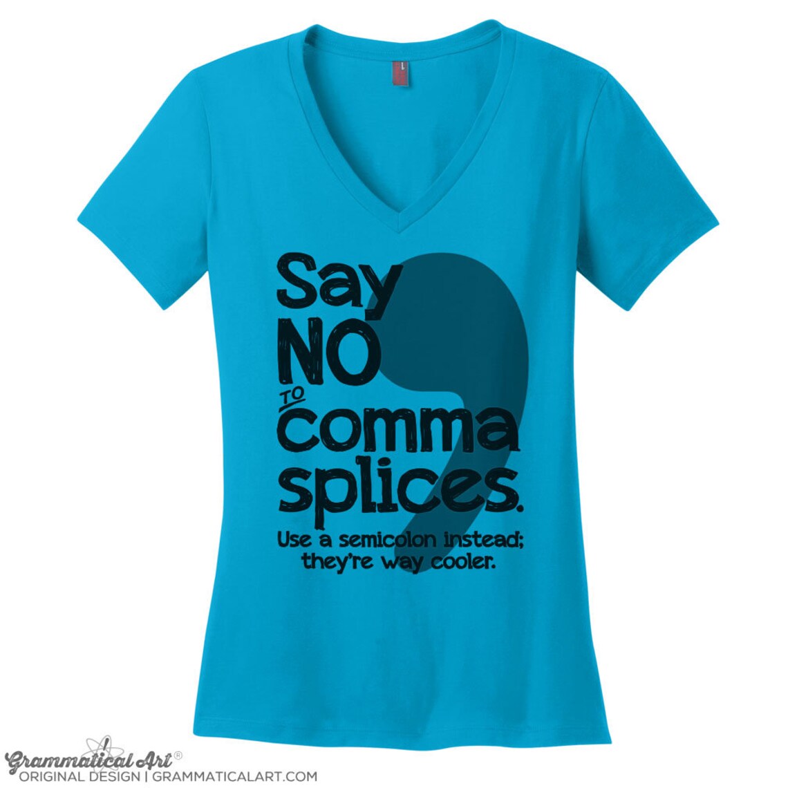 Punctuation V Neck Tee Grammar Shirt Womens Shirt English Teacher Gift ...