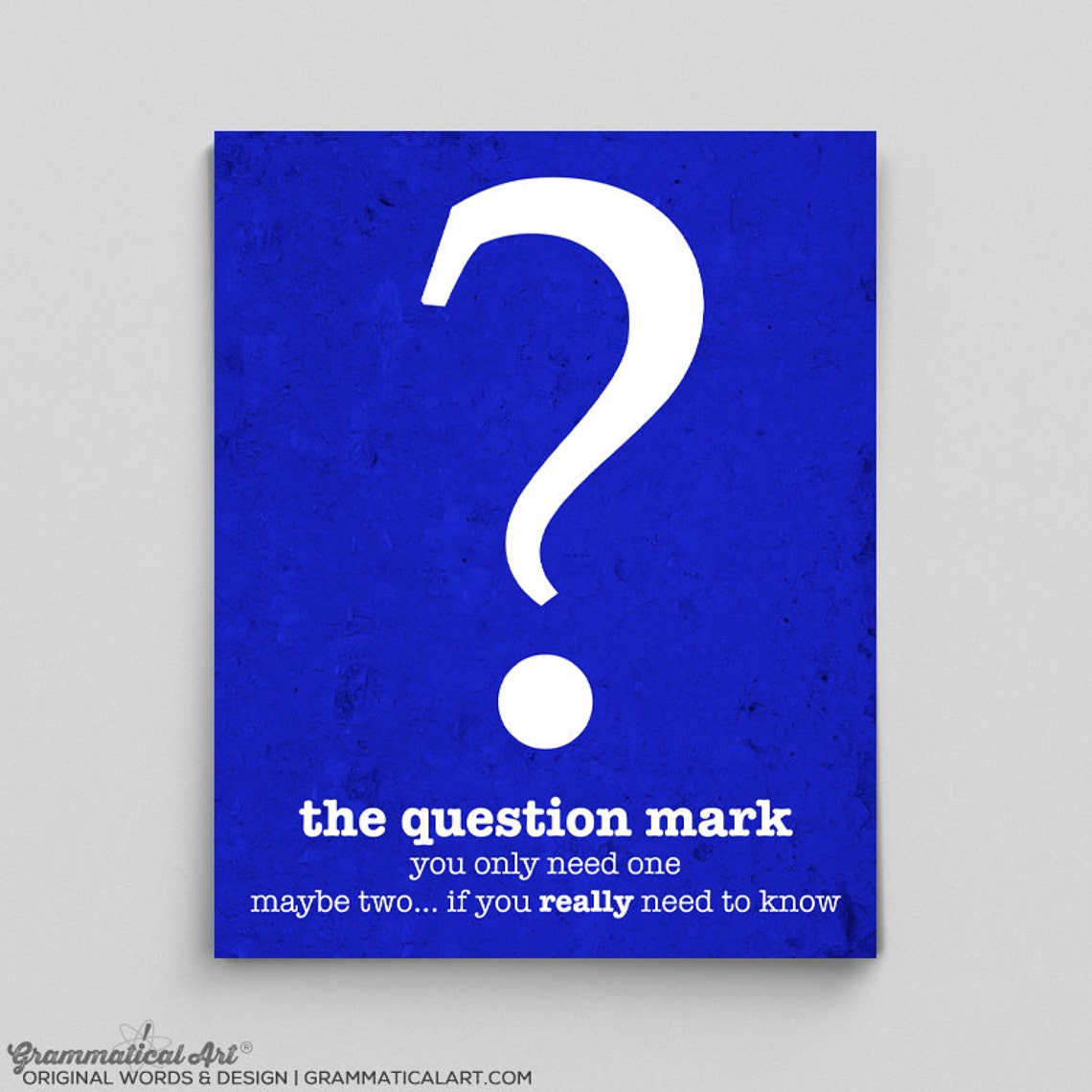 Punctuation Grammar English Print Question Mark Definition Gifts for ...