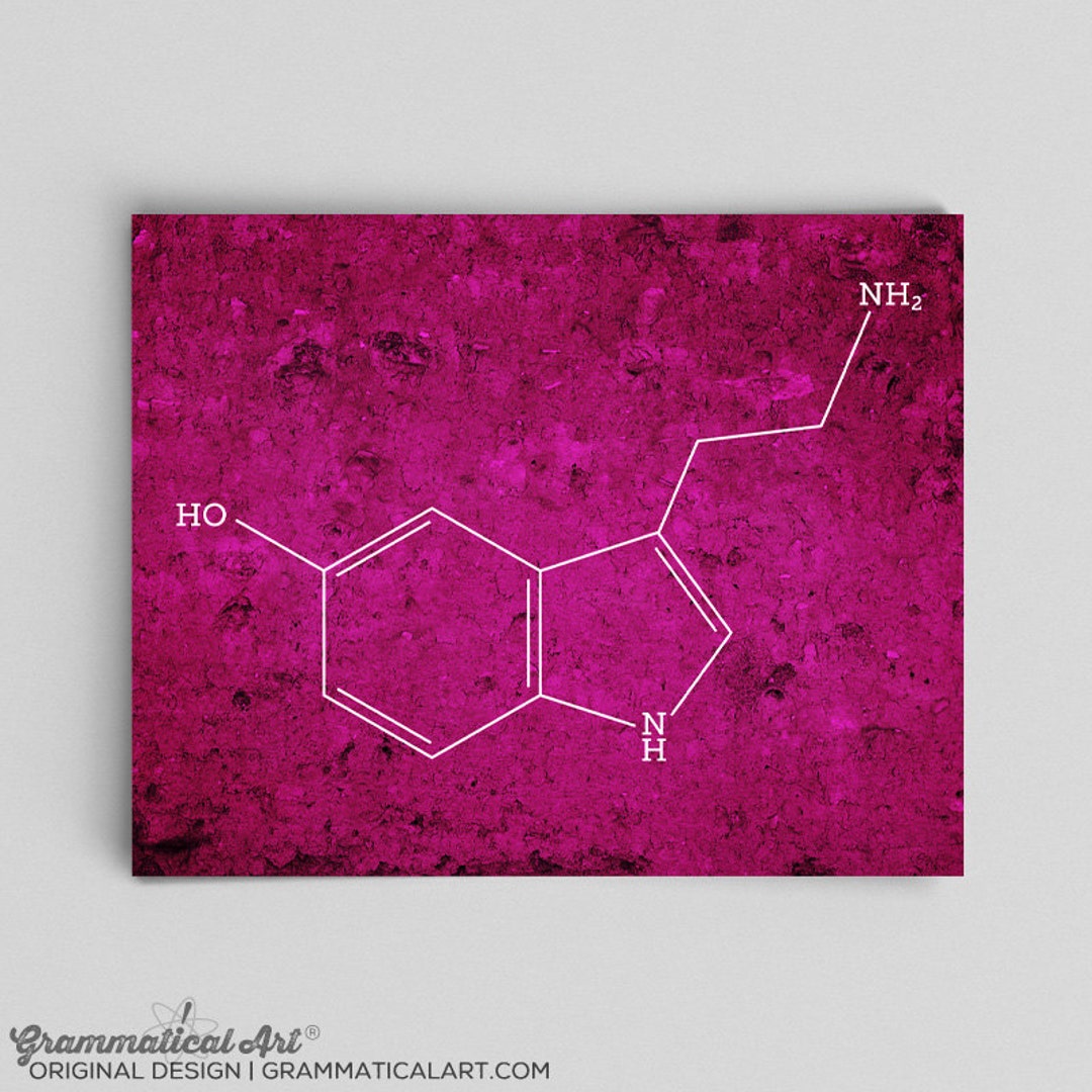 Serotonin Molecule, Chemistry Poster, Customizable Gifts for Teachers ...