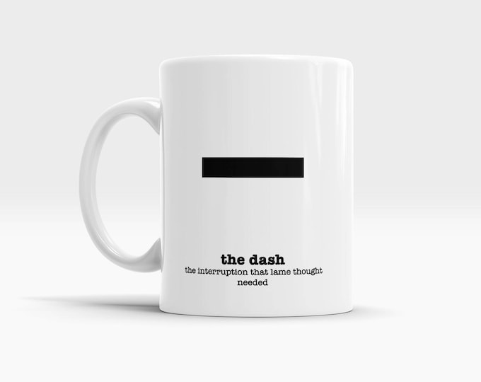 Em Dash Punctuation Poster Grammar Gifts for Book Lovers Book - Etsy