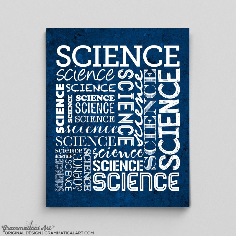 Science Print Typographic Poster Perfect Science Gift Geekery Gift ...