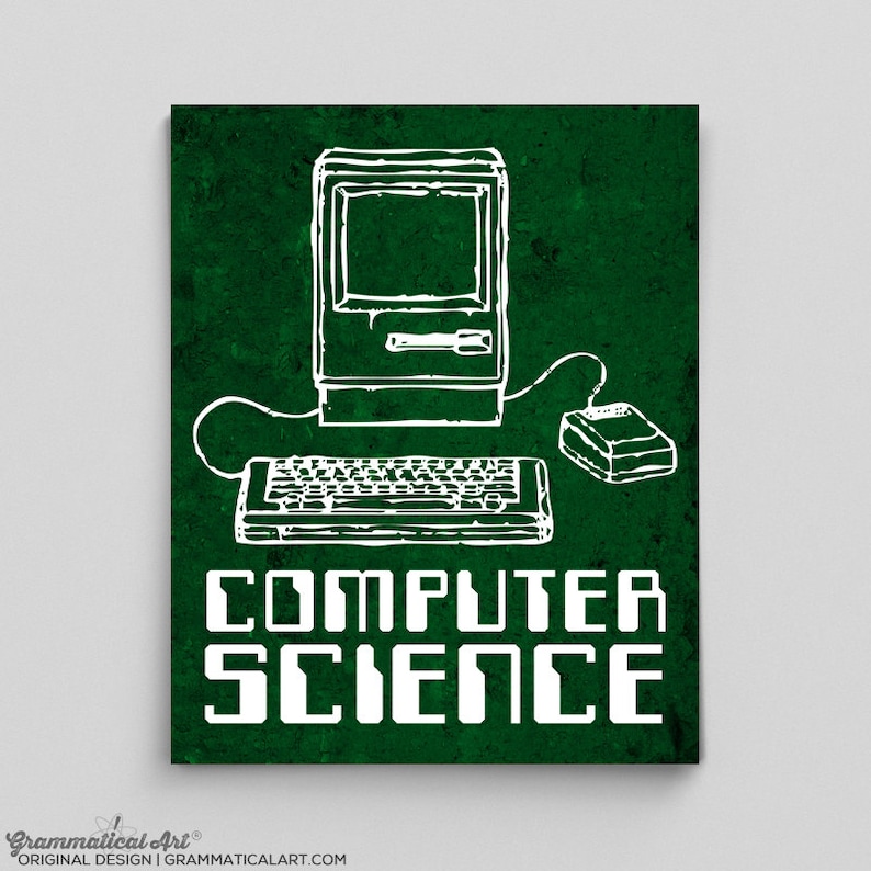 Old Computer Science Computer Programming Computer Poster Retro Poster ...