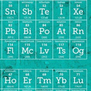Science Christmas Gifts Periodic Table of Elements Print Science Gift ...