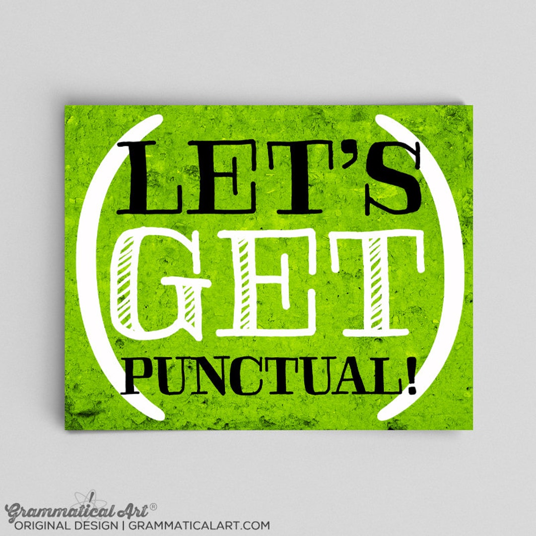 Grammar Poster Let's Get Punctual Punctuation Teacher Gifts for ...
