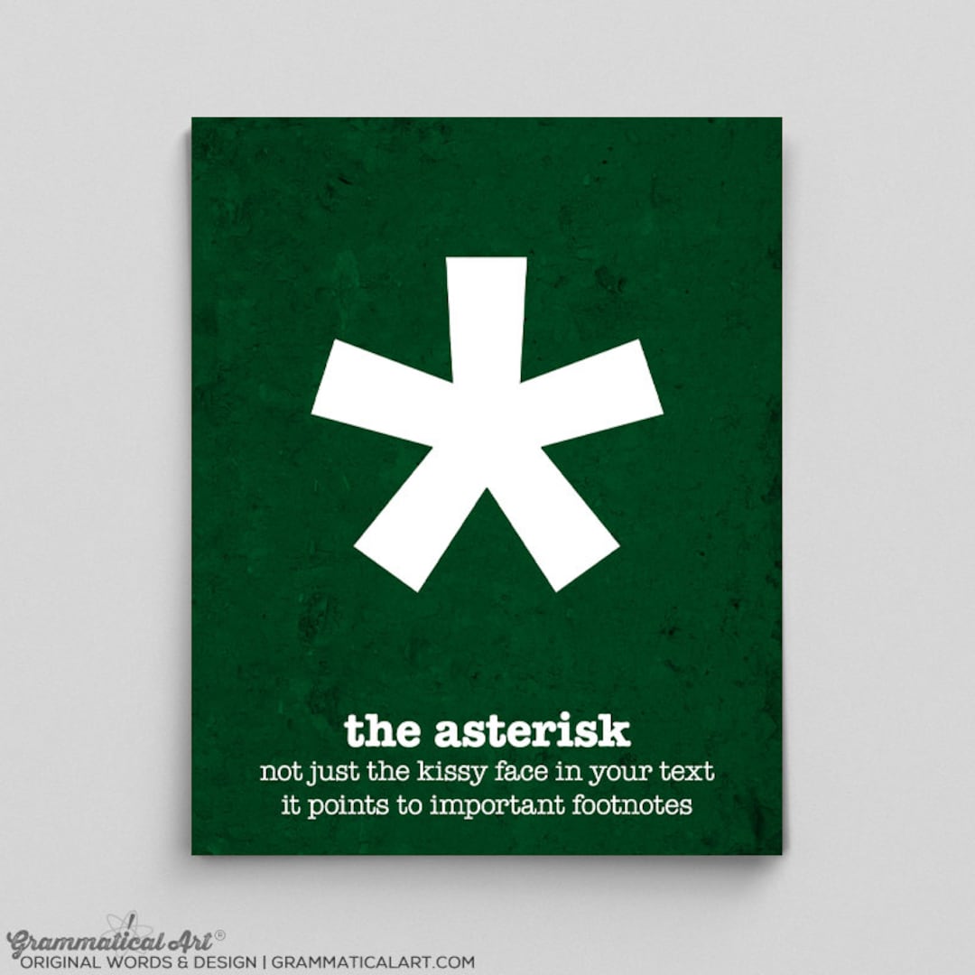 Asterisk Punctuation Editor's Gifts for English Teachers Gifts for Her ...