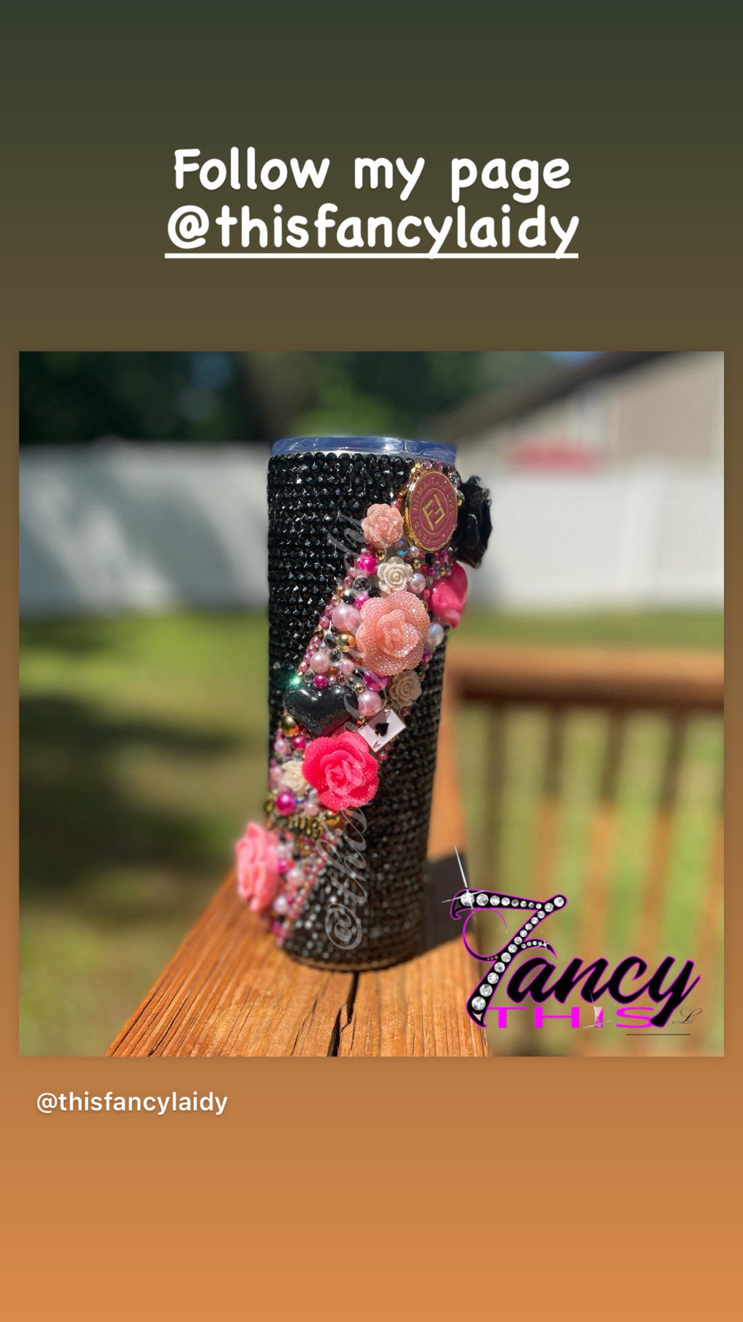 Pretty Bling Tumbler - Etsy