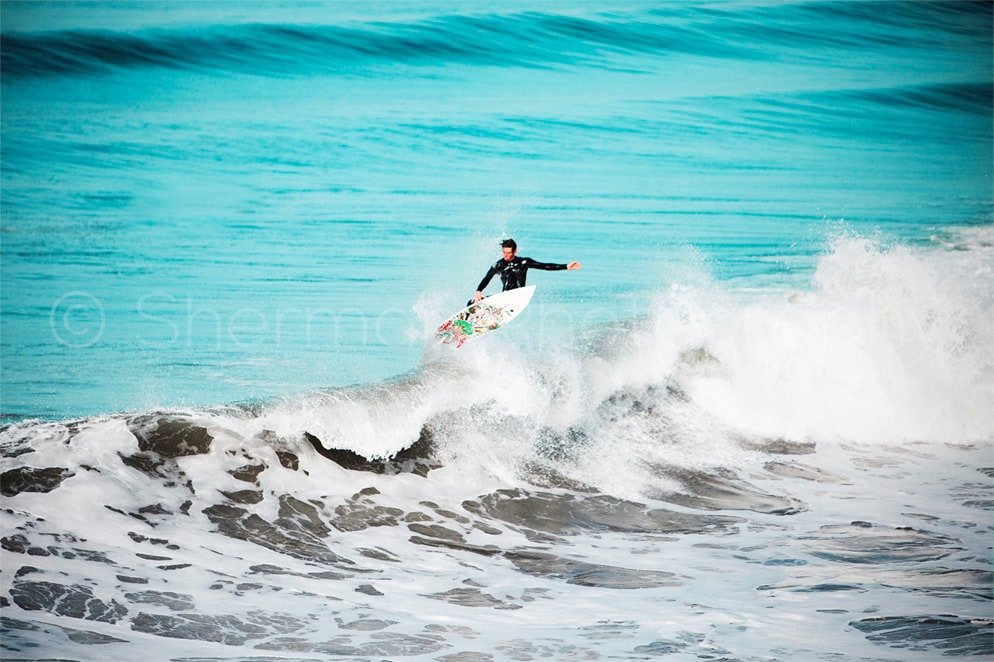 Surf Photo - Surfer Ocean - Blue Ocean Surf - Calm Surf Beach - Art ...