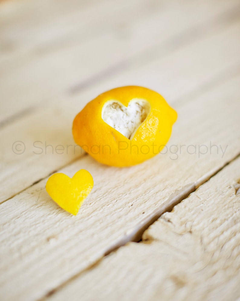 Lemon Photography - Fruit Photo - Love Heart Image Photo - Valentines ...