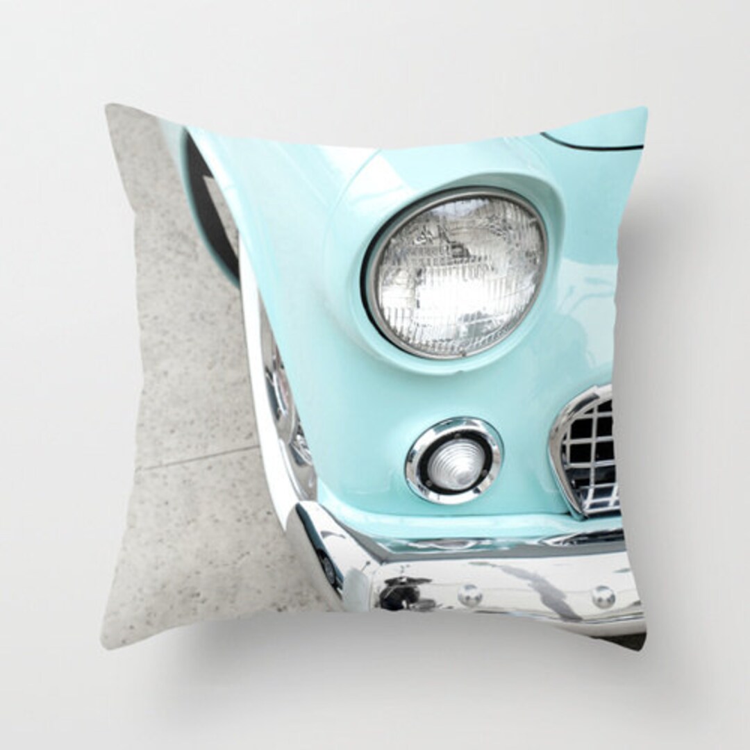 Car Pillow - Vintage Car Pillow Case - Retro Car Pillow Cover - Car ...