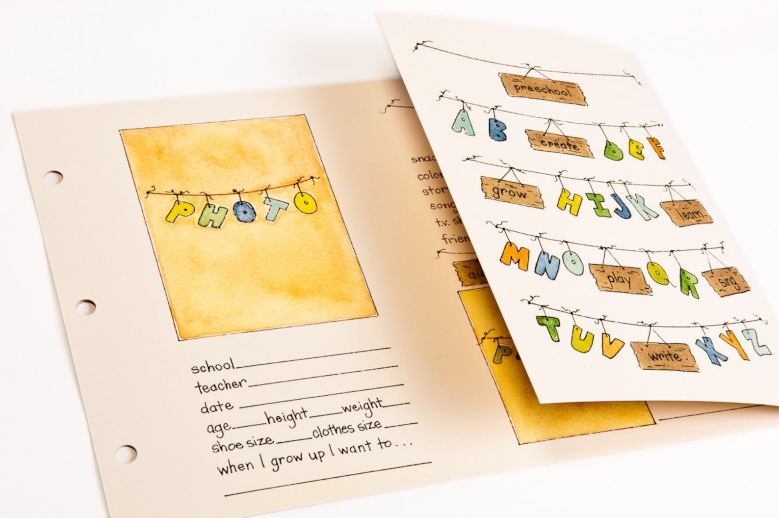 School Days School Memory Book, School Album - Pre-k Through 12th Grade ...