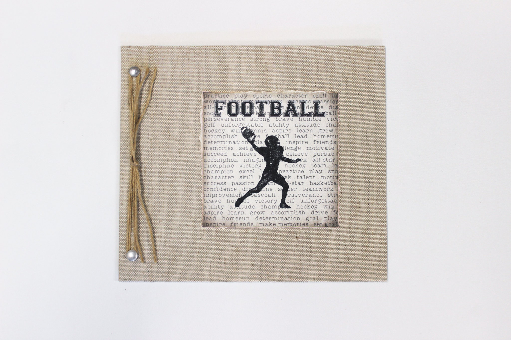 Football Sports Journal, Team Photo Book, Linen Sports Book, Sports ...