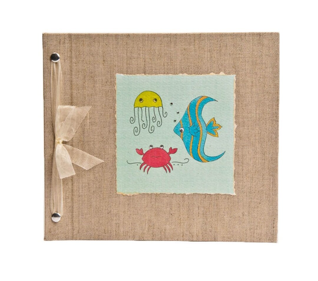 Linen Baby Book, Custom Baby Memory Book, Baby Shower Gift for Baby ...