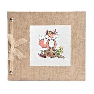 Baby Book, Fox, Baby Memory Book, Girl, Baby Album, Newborn Baby Shower ...