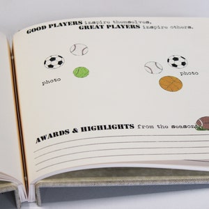 Football Sports Journal, Team Photo Book, Sports Book, Sports Scrapbook ...