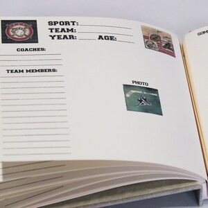 Football Sports Journal, Team Photo Book, Linen Sports Book, Sports ...