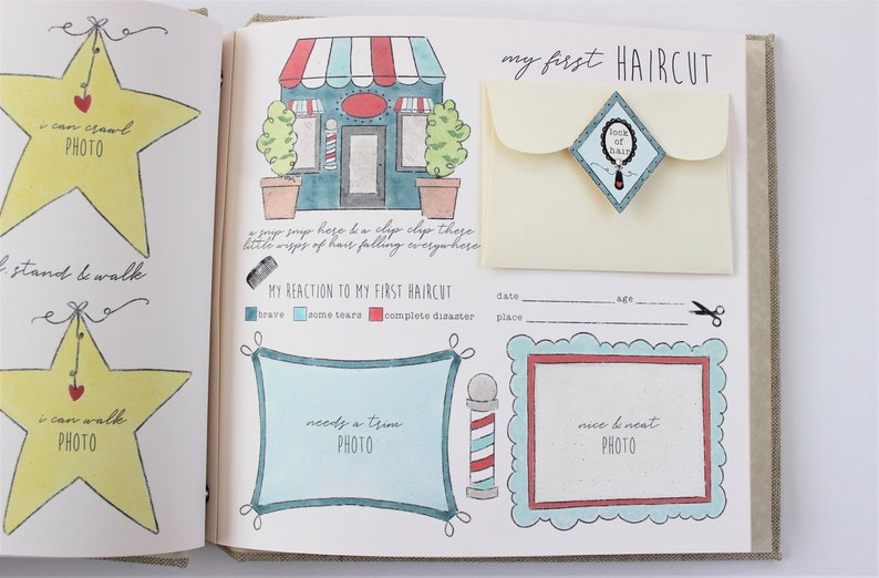 Baby Book Train Baby Memory Book Boy Baby Album Newborn | Etsy