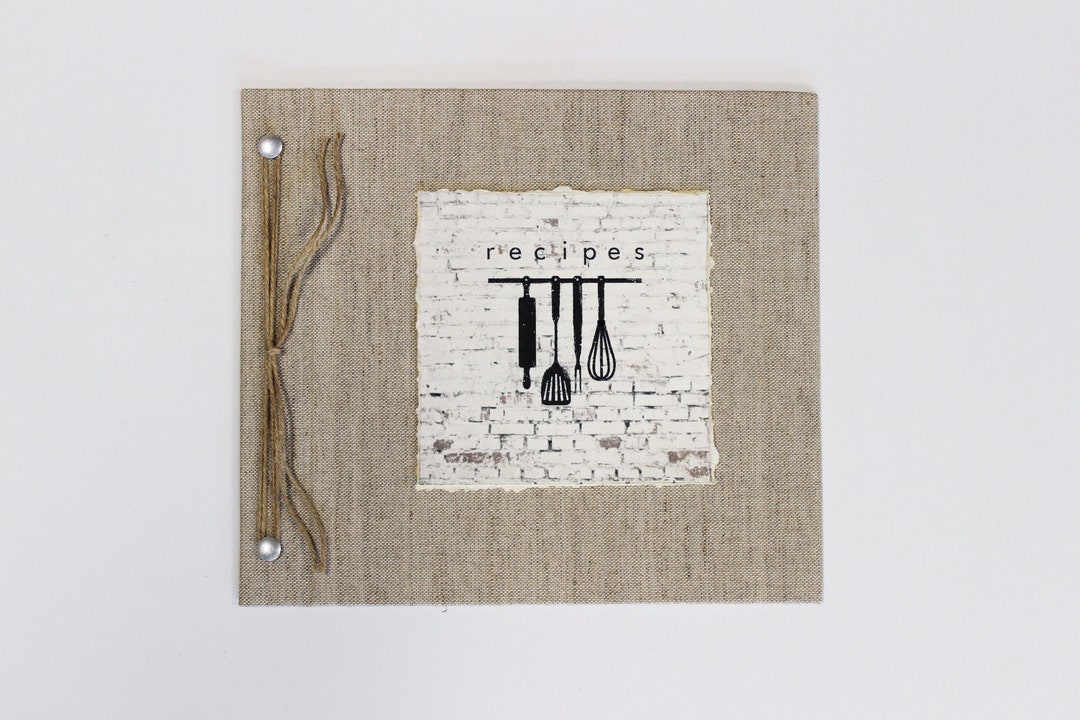 Linen Recipe Book, Favorite Family Recipes, Keepsake Recipe Book ...