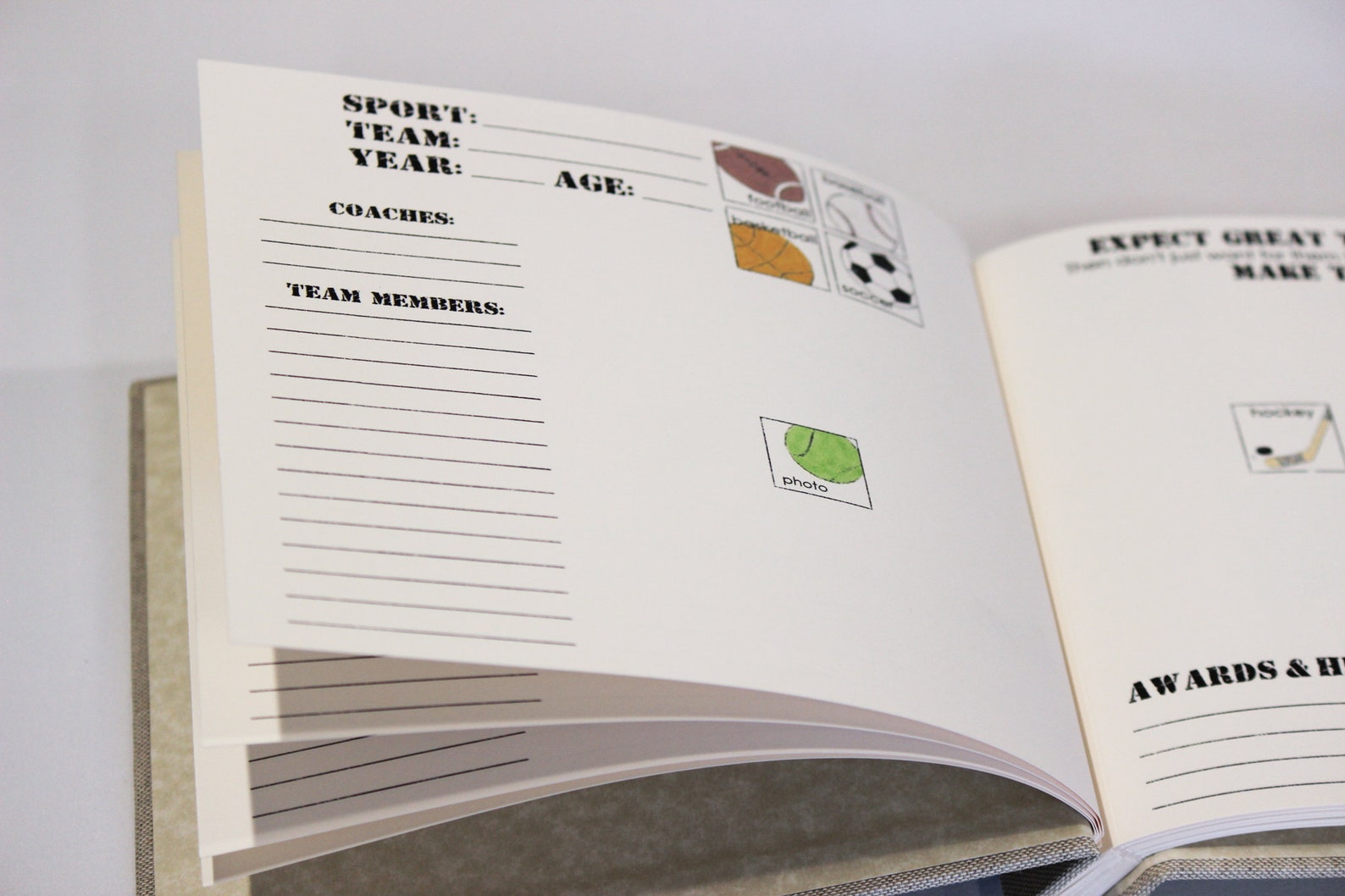 Football Sports Journal Team Photo Book Sports Book Sports | Etsy