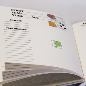 Football Sports Journal, Team Photo Book, Linen Sports Book, Sports ...