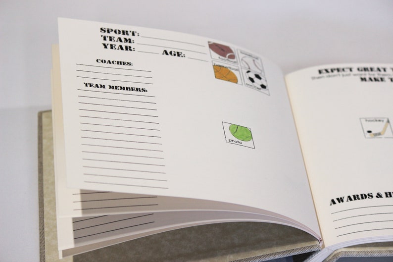 Football Sports Journal Team Photo Book Sports Book Sports | Etsy