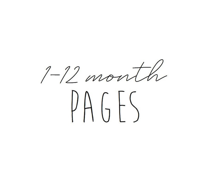 1-12 Month Pages - Etsy
