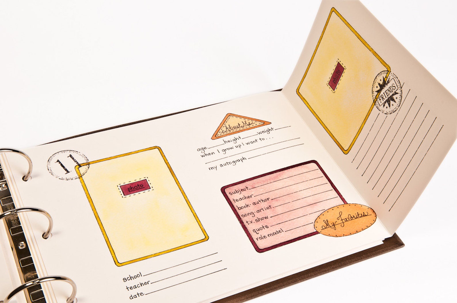 School Days School Memory Book, School Album - Pre-k Through 12th Grade ...