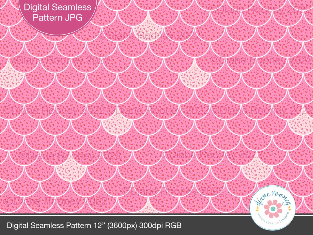 Pink Mermaid Scales Seamless Pattern Seamless Pattern - Etsy