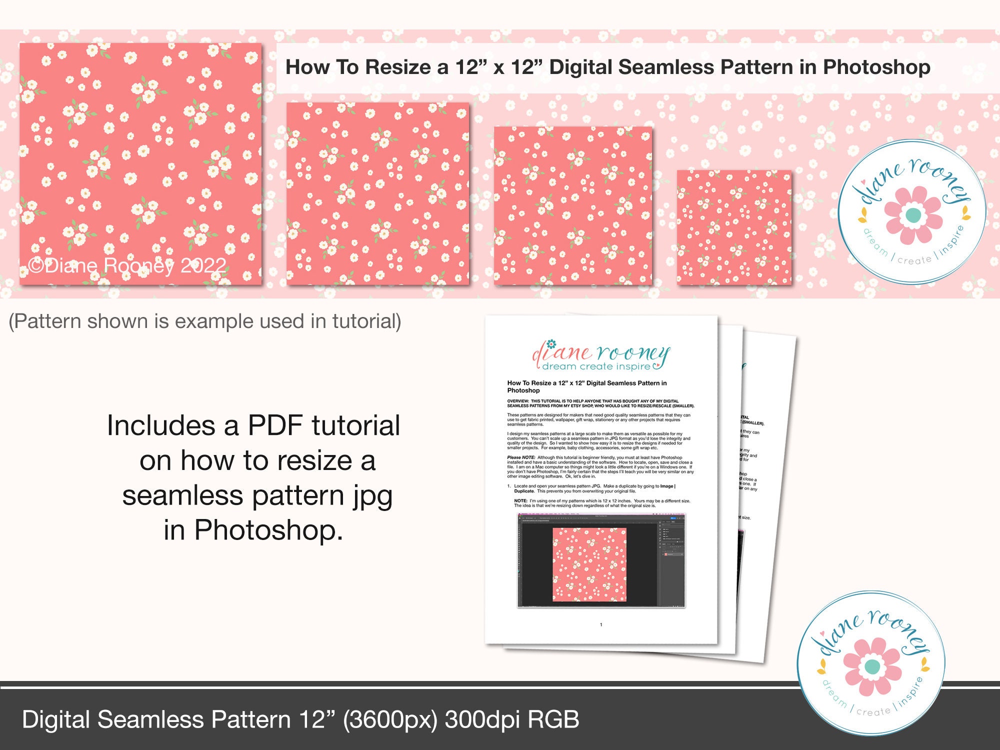 Teal Mermaid Scales Seamless Pattern Digital Repeat Pattern Digital ...