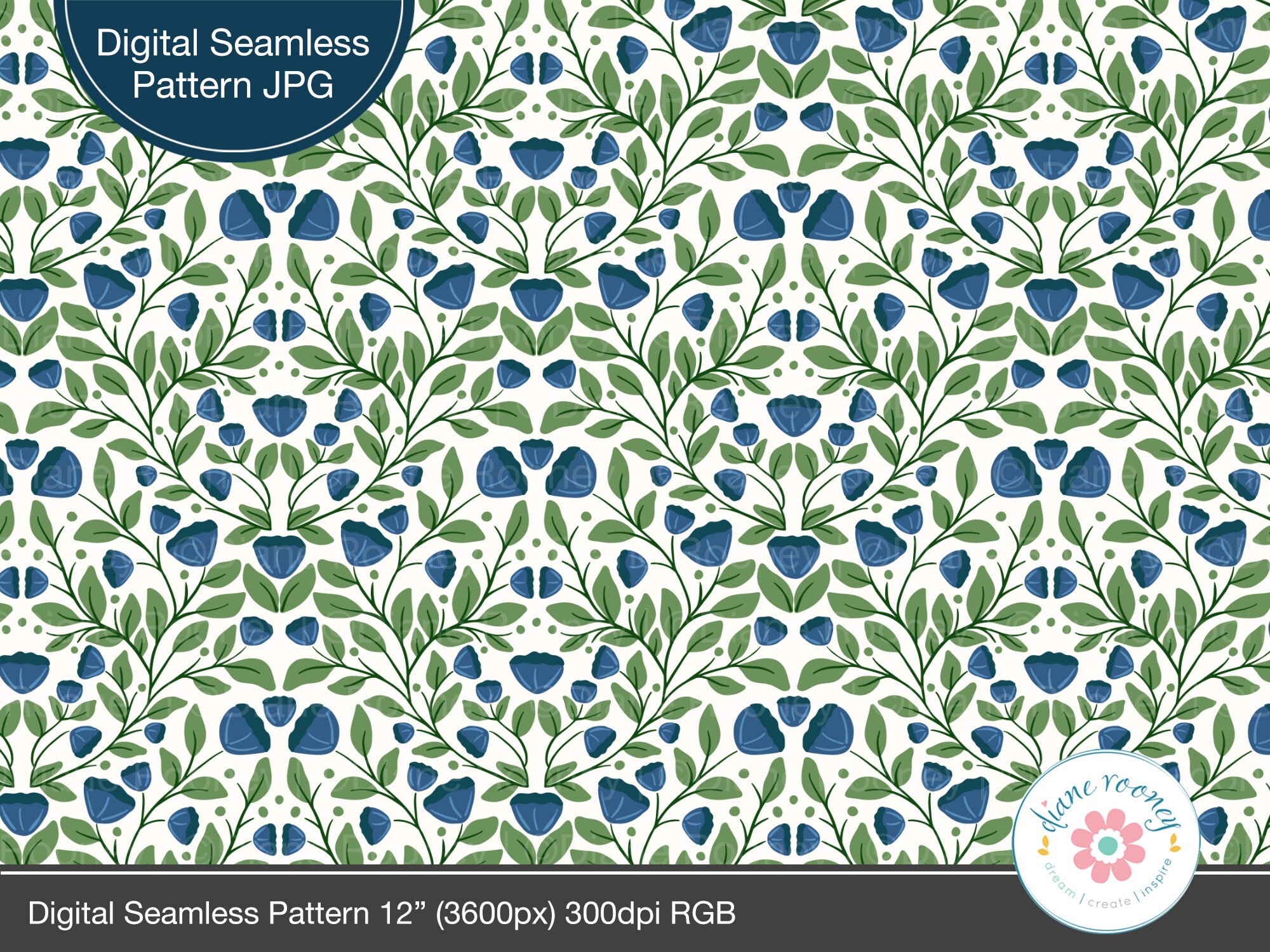 Blue Green Floral Damask Seamless File, Blue Green Wedding Flowers ...