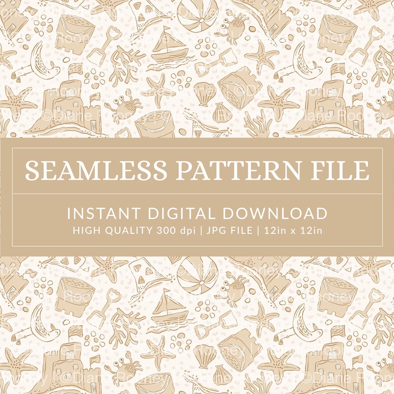 Beach Doodles Seamless - Etsy