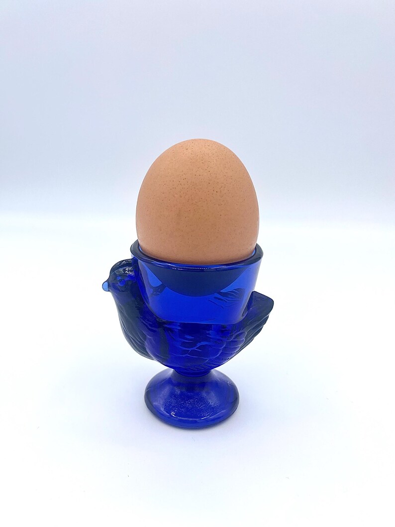Vintage Luminarc Cobalt Blue Glass Egg Cups | Hens | Arc | Made in ...