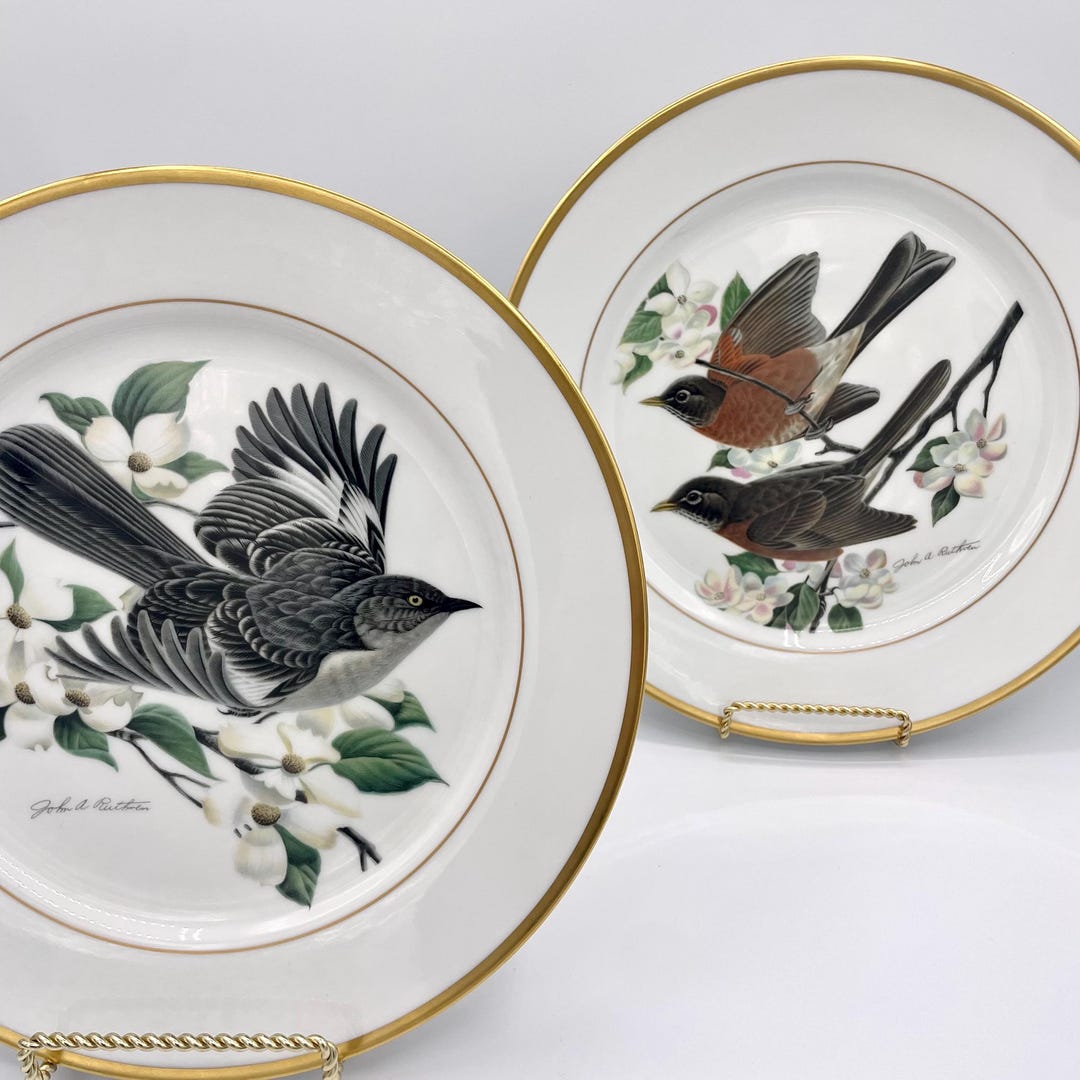 Limited Edition Hutschenreuter Germany Vintage Bird Plates by John A ...
